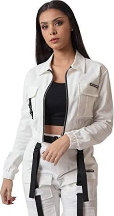 Project X Paris Veste &agrave; poches col chemise Blanc XL