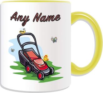 Unigift Tasse für Rasenmäher, personalisierbar, Farbe Beruf, Name, Nachricht, einzigartig - Job-Gärtner, Schmetterling, Biene, Wespe, Gras, Blume, Obstgarten,