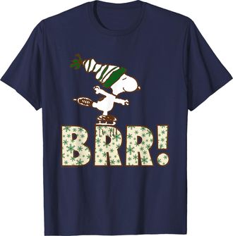 Peanuts Christmas Snoopy Eislaufen Brr T-Shirt