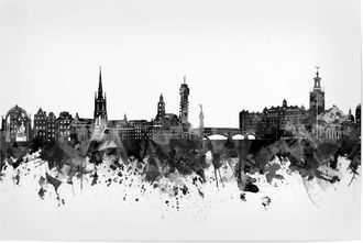 artboxONE Poster 75x50 cm Städte Stockholm Skyline Black - Bild Stockholm Black and White Cities