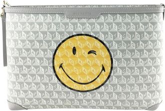 Anya Hindmarch Femme, Sacs, Bleu, Taille: ONE Size Pochette Wink fabriqu&eacute;e &agrave; partir de mat&eacute;riaux recycl&eacute;s