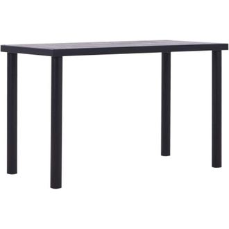 vidaXL Vidaxl - Table de salle &agrave; manger 120x60x75 cm - Noir et gris b&eacute;ton - Structure en m&eacute;tal - Facile &agrave; assembler et &agrave; nettoyer