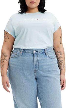 Levi's Plus Size Graphic Authentic T-Shirt Femme Easy Floral Stripe Omphalodes 1XL