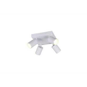 Trio Deckenleuchte Deckenlampe Flurlampe Metall wei&szlig; 4-flammig schwenkbar GU10 B 20cm