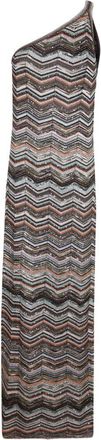 Missoni One-Shoulder Zigzag Knit Dress - Multicolor