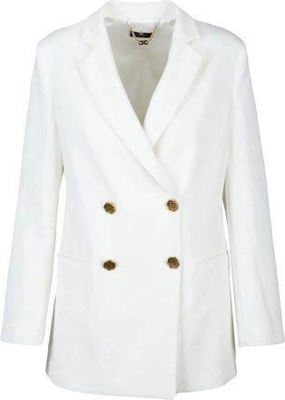 Elisabetta Franchi Femme, Vestes, Blanc, Taille: 38 FR Giacca