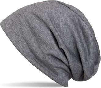 styleBREAKER Bonnet Tombant Classique Type Beanie, l&eacute;ger et Souple, Beanie Long, Unisexe 04024018, Couleur:Gris fonc&eacute; chin&eacute;