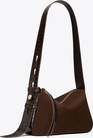 Tory Burch Kleine Romy Schultertasche aus Wildleder