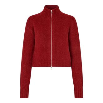Sams&oslash;e & Sams&oslash;e Gilet Sajeanne - Femme - Pulls - Rouge - Taille: 36 FR