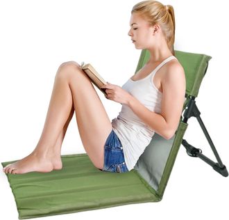 Generic Klappbarer Campingstuhl - kompakter Rasenstuhl mit st&uuml;tzender R&uuml;ckenlehne, tragbarer Bodensitz f&uuml;r Reisen, Terrasse, Strand, Picknick, Hinterhof, Ange