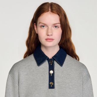Sandro Pull &agrave; col polo et manches longues