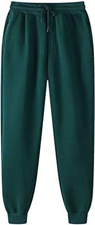 Generic Body Central Pantalon de surv&ecirc;tement d&eacute;contract&eacute; pour homme avec poches lat&eacute;rales et poignets &eacute;lastiques aux chevilles, couleur unie, coupe fusel&eacute;e, V