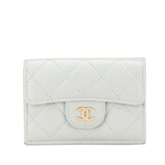 Chanel Portefeuille en cuir Vintage Pre-owned - Femme - Pre-owned - Gris - Taille: ONE Size