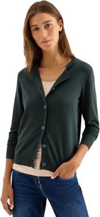 Cecil 2515342 Cardigan avec boutonnière, Vert dencre, S Femme