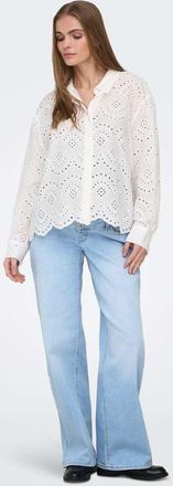 Only ONLY Maternity - Wide-Fit-Umstandsjeans in Hellblau