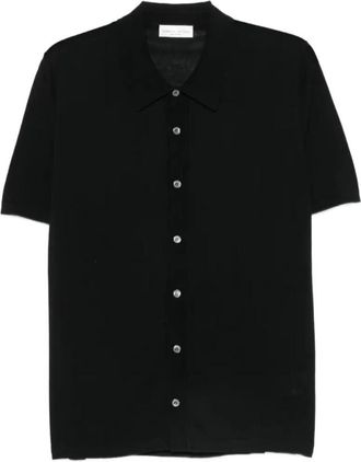 Roberto Collina Homme, Tops, Noir, Taille: L Shirt SS