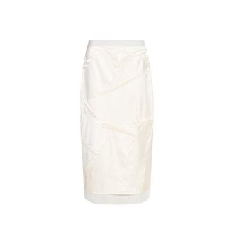 Adolfo Dominguez Jupe droite satin&eacute;e effet froiss&eacute;