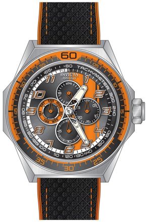 Invicta Racing 50043 Herrenuhr - Quarzwerk - Aluminium, Edelstahl mit grauem Zifferblatt - 50 mm