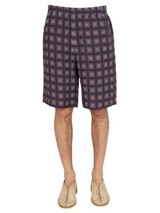 Needles Check Print Bermuda Shorts - Beige