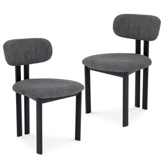 IDIMEX Esszimmerst&uuml;hle Franca im 2er Set, Dunkelgrau - St&uuml;hle Set f&uuml;r Essbereich, Essstuhl mit pflegeleichtem Stoffbezug, K&uuml;chenstuhl mit kompakten Ma&szlig;en [ma