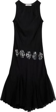 Gimaguas Robe transparente &agrave; volants et d&eacute;tails en sequins argent&eacute;s