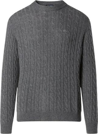 North Sails Pullover mit Zopfmuster und Rundhalsausschnitt - - Knitwear - Herren - Grau - M