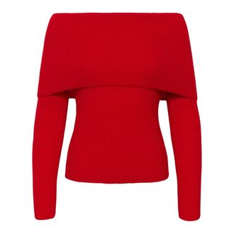 Part Two Rundhals-Pullover - - Knitwear - Damen - Rot - 2XL