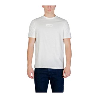 A|X Armani Exchange Homme, Tops, Blanc, Taille: 2XL T-shirt &agrave; Manches Courtes et Col Rond en Coton