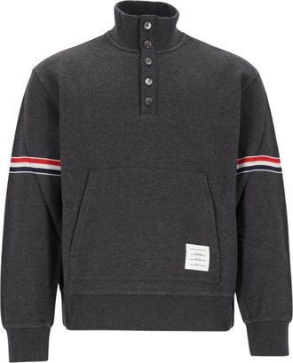 Thom Browne Piqu&eacute; Sweatshirt - - Sweatshirts & Hoodies - Herren - Grau - S