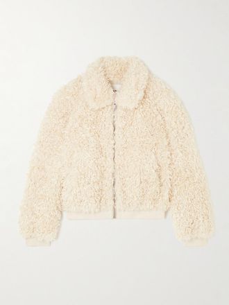 Isabel Marant Tayma Jacke Aus Pl&uuml;schmaterial - Ecru