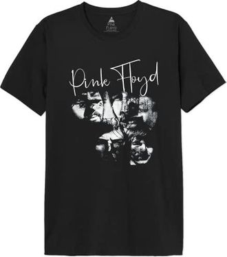 Cotton Division Pink Floyd « Poster Face Collage » MEPIFLRTS034 T-Shirt Homme, Noir, Taille L