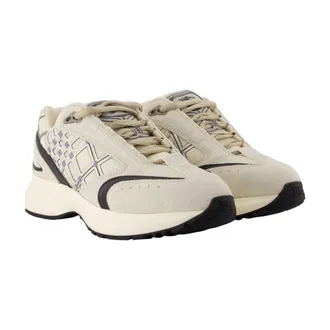 Burberry Womens Eclipse L Sneakers - Burberry Leather Ivory Calfskin Shoes