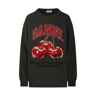 Ganni Damen, Strickwaren, Gr&uuml;n, XSGr&ouml;&szlig;e