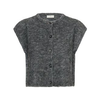 Kaffe KAuma Gilet - Femme - Pulls - Gris - Taille: 36 FR