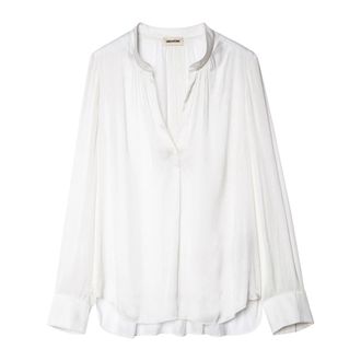 Zadig&Voltaire Gathered-detail Satin-weave Blouse