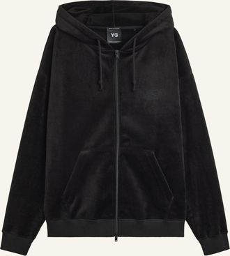 Yohji Yamamoto Y-3 Kapuzenjacke, Samtcord schwarz