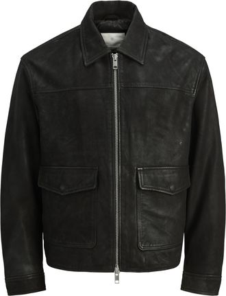 Jack & Jones Herren Jprcclewis Leather JKT, Black, l