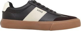 HUGO BOSS Sneaker Aiden aus Kunstleder mit farbigen Leder-Bes&auml;tzen in