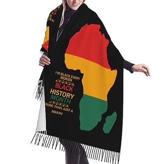 Generic Mois De LHistoire Des Noirs Femme Etole Mode &Eacute;charpe Douce Ch&acirc;le Wrap Pour Soir&eacute;e Mariage Cadeau Automne