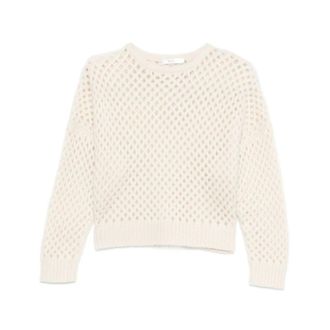 Max Mara Femme, Pulls, Beige, Taille: 38 FR Pull ajour&eacute; Essen