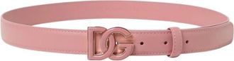 Dolce & Gabbana Femme, Accessoires, Rose, Taille: 85 CM Ceinture en cuir rose avec boucle DG