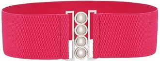 Generic Ceinture &eacute;lastique de 7,6 cm pour femme, fabriqu&eacute;e &agrave; la main aux &Eacute;tats-Unis, ceinture pour homme, rose vif, taille unique