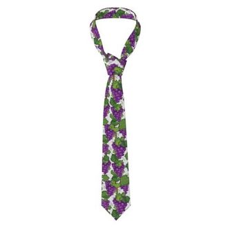 Generic Cravate Vigne Violette Et Feuilles Fine Necktie Confortable Cravate Pour Homme Pour Accessoires F&ecirc;te Mariage