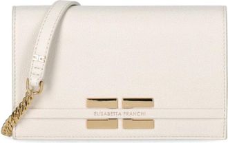 Elisabetta Franchi Femme, Sacs, Blanc, Taille: ONE Size Sac bandouli&egrave;re avec logo