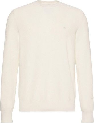 Calvin Klein Rundhalspullover LS TEXTURED COTTON CREWNK SWEATE Regular fit mit Rundhalsausschnitt