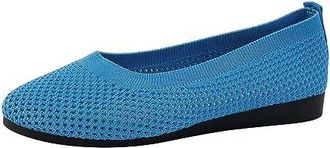 Generic Ballerines confortables pour femme - Chaussures plates - Bout rond - En tricot - Confortables - Maille - Slip On - Ballerines plates - Pour femme - Co