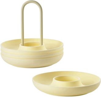 Zone Denmark Singles Coquetier avec Support Dia 11,2 x 9,5 cm 4 pces Calcaire