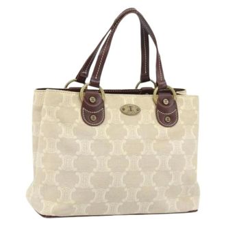 Celine Sac &agrave; main en toile Pre-owned - Femme - Pre-owned - Beige - Taille: ONE Size