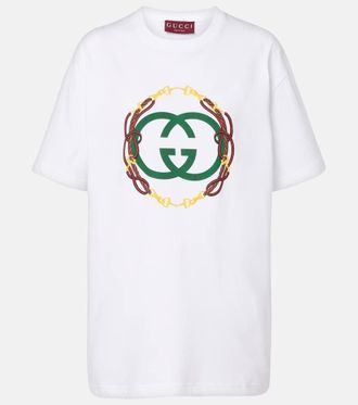Gucci T-Shirt Interlocking G aus Baumwoll-Jersey