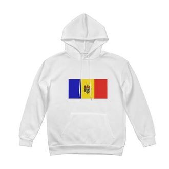 Generic Sweat &Agrave; Capuche Moldavie Drapeau pour Femme Adultes Et Adolescents Doublure Polaire Sweatshirt pour Patriotes Hoodie Femmes Femmes Pull &Agrave; Capuche pour
